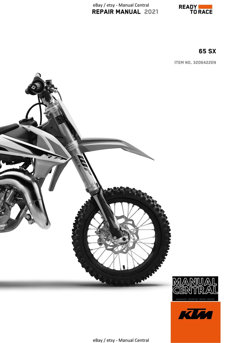 KTM 2021 - 65 SX - Service Workshop Repair Manual - Etsy