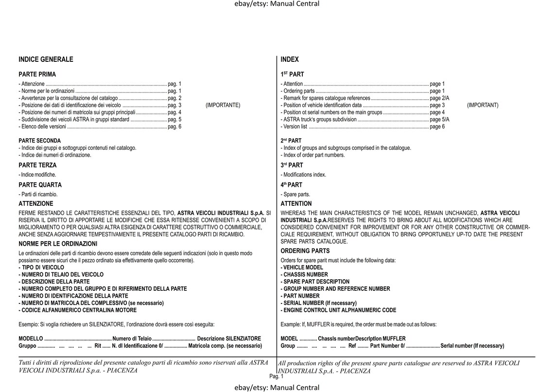 PDF - Astra HD8E Euro 3 MY08 - Catalogo Parti Di Ricambio, Spare Parts ...