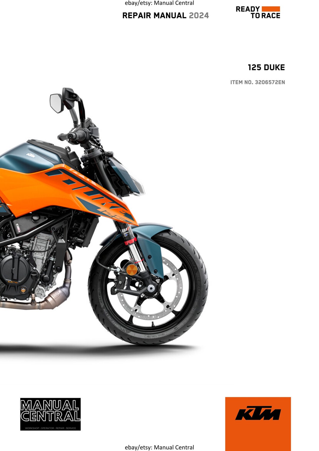 KTM 2024 - 125 Duke - Service Workshop Repair Manual - Etsy