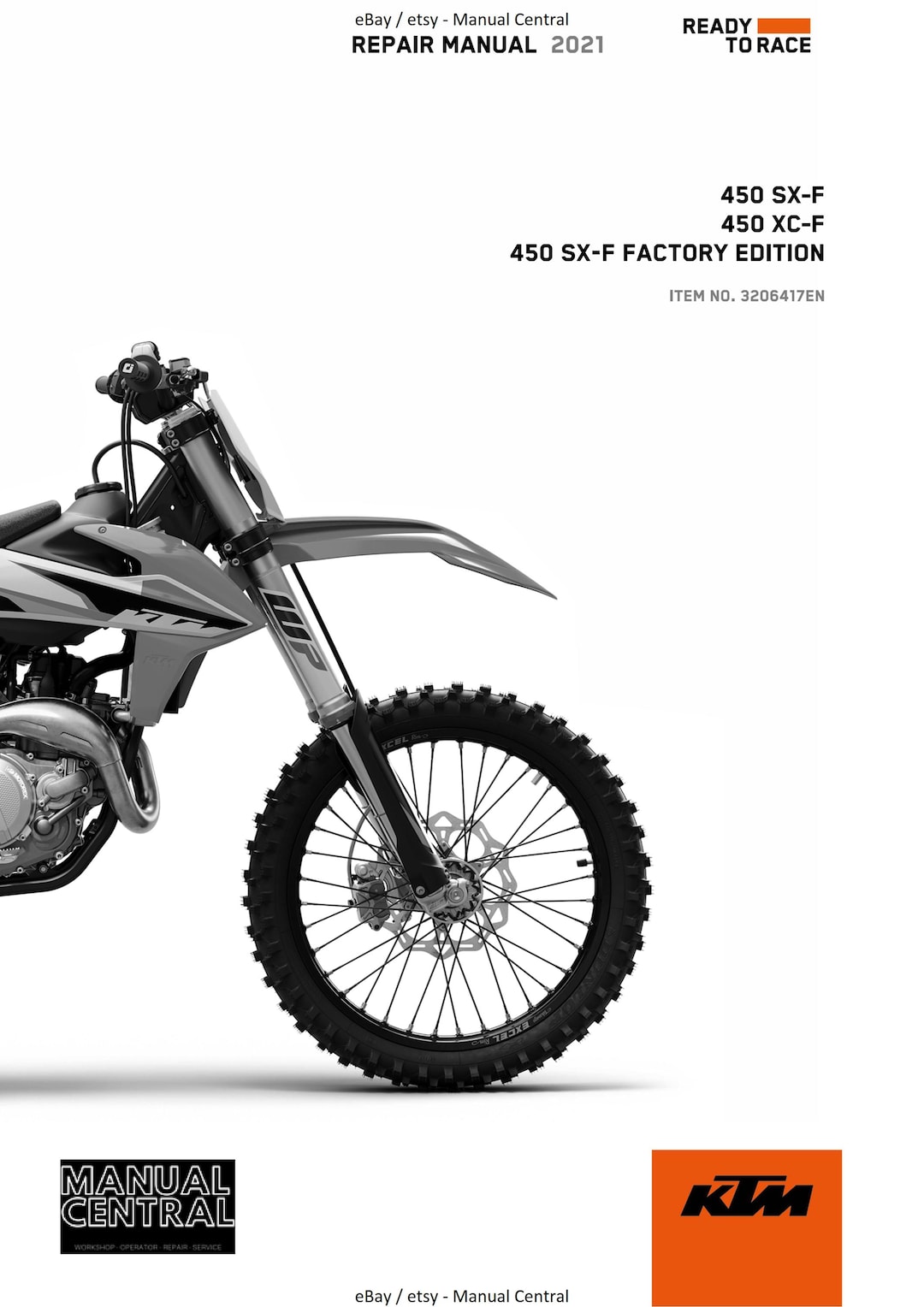 KTM 2021 - 450 Xc-f Sx-f Factory Edition - Service Workshop Repair ...