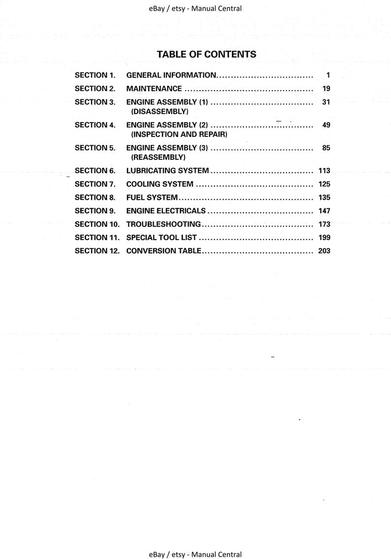 Hyundai Isuzu 4JG2 - Engine Workshop Service Repair Manual - Etsy