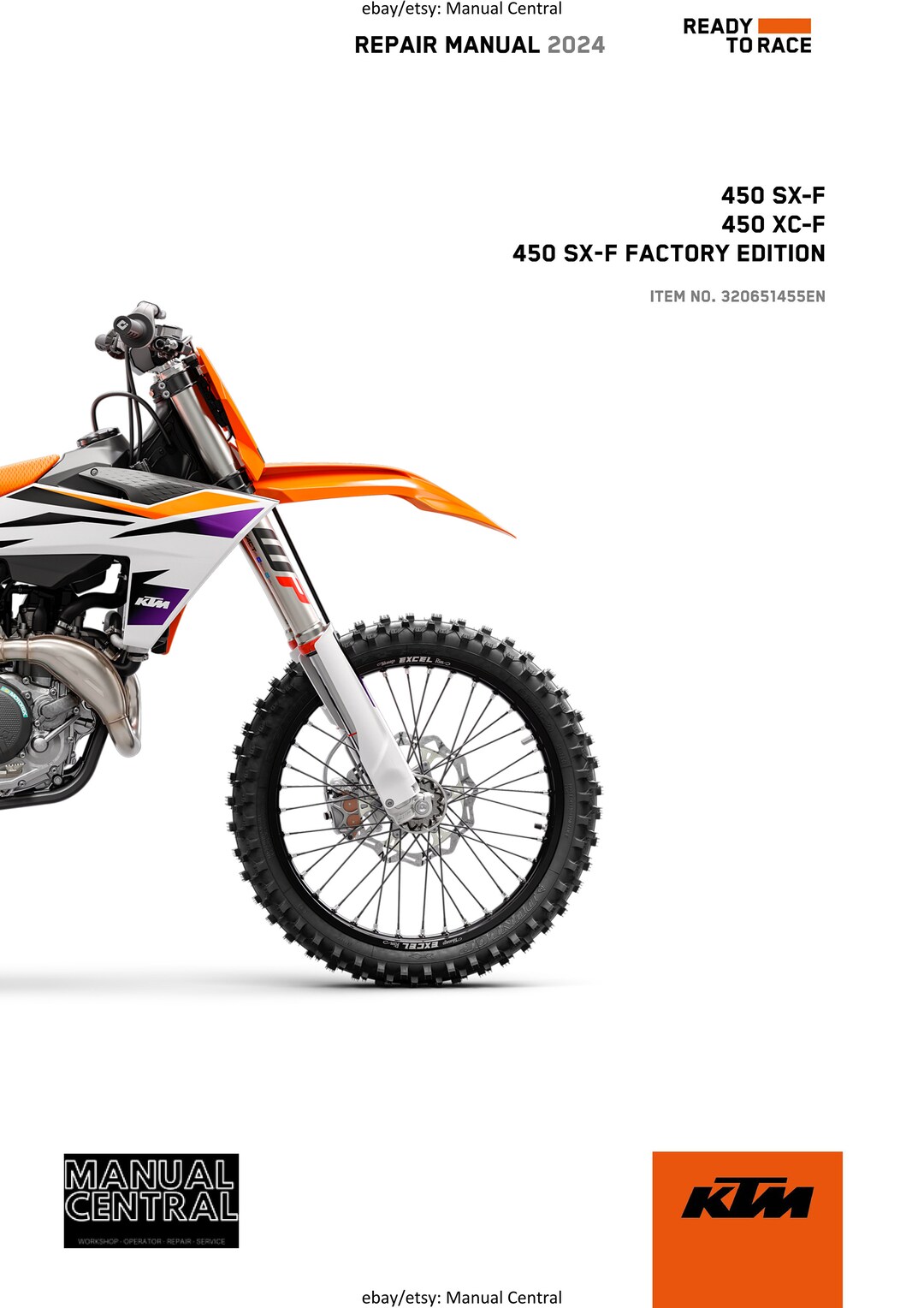 KTM 2024 - 450 Sx-f Xc-f Factory Edition - Service Workshop Repair ...