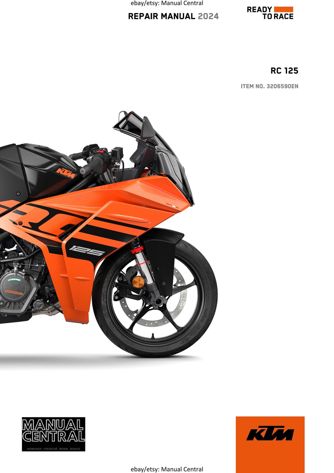 KTM 2024 - RC 125 - Service Workshop Repair Manual - Etsy