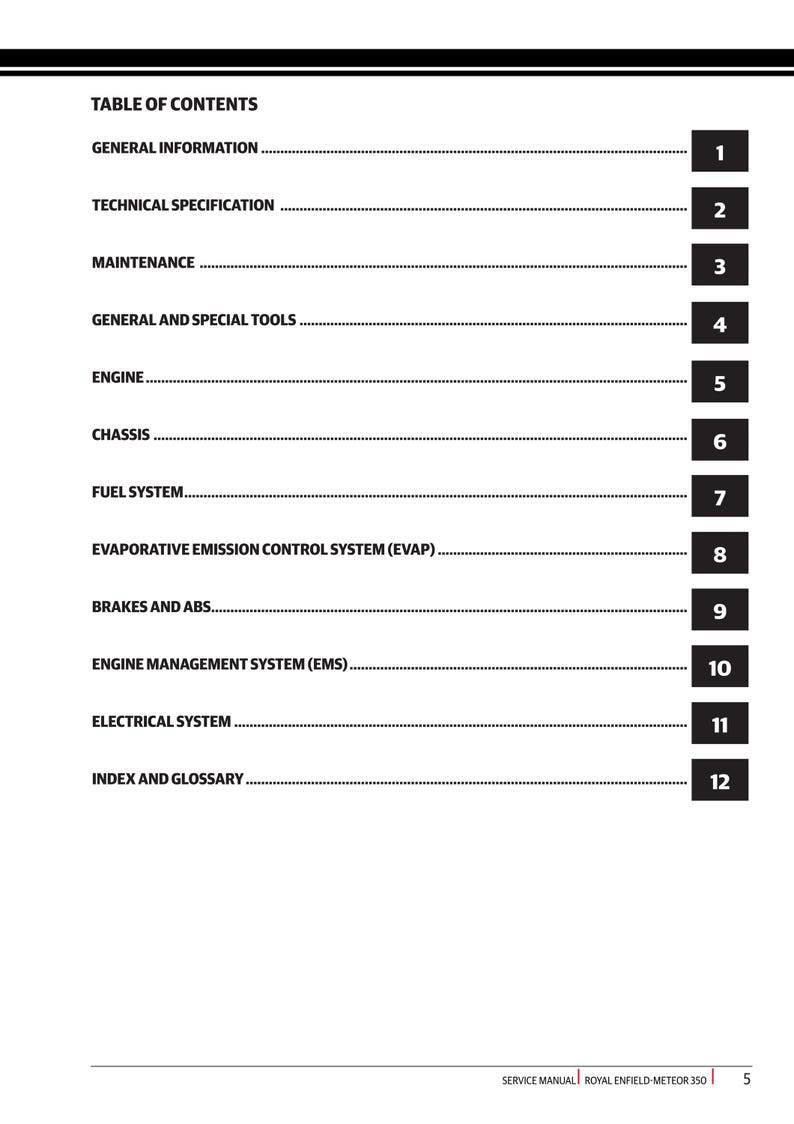 Royal Enfield - Meteor 350 Service Workshop Repair Manual 2020 Edition ...