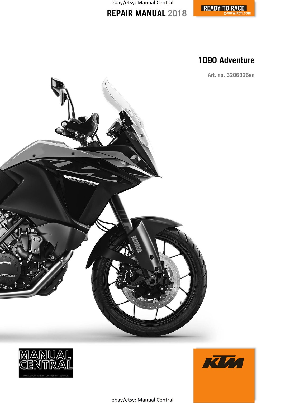 KTM 2018 - 1090 ADVENTURE - Service Workshop Repair Manual - Etsy