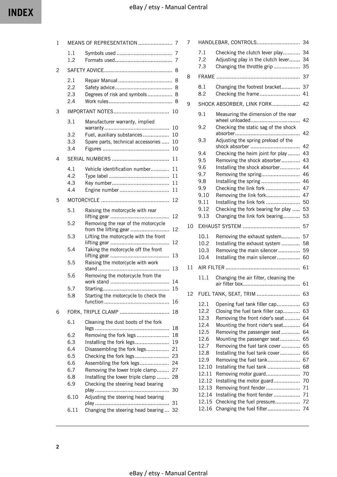 KTM 2021 - 250 Adventure - Service Workshop Repair Manual - Etsy