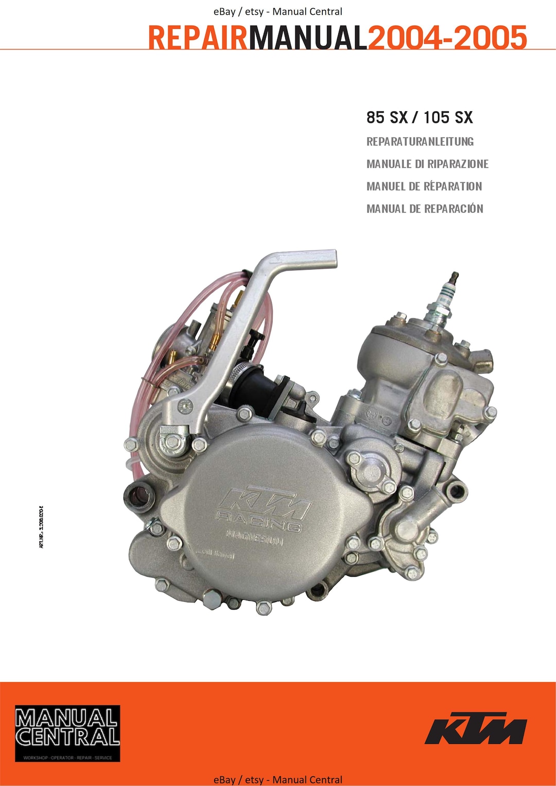 KTM 2004 to 2005 - 85 105 SX - Engine Service Workshop Repair Manual - Etsy