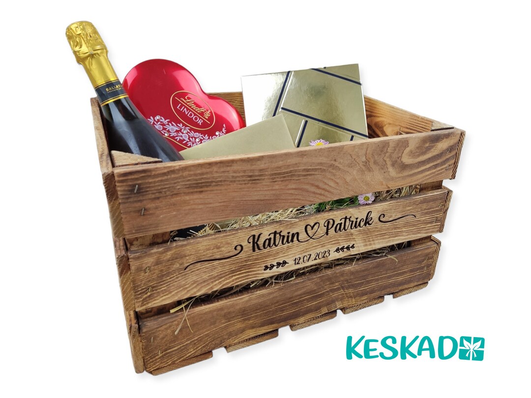 Rustic FARMER BOX GIFT BOX Enjoyment Box Wedding Gift Wooden Box ...