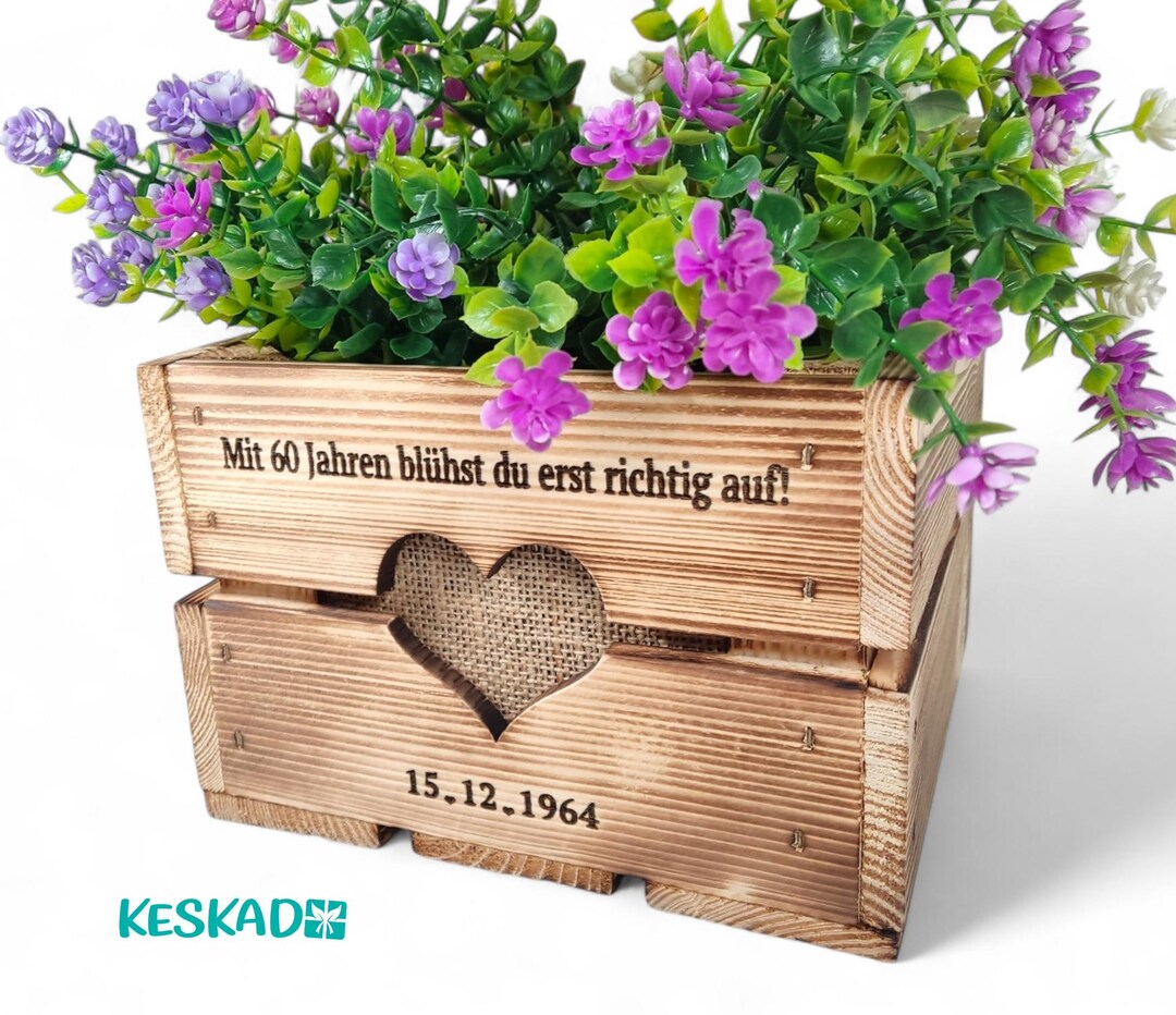 Flower Box as a Gift for 50th, 60th, 70th, 80th Birthdays ...