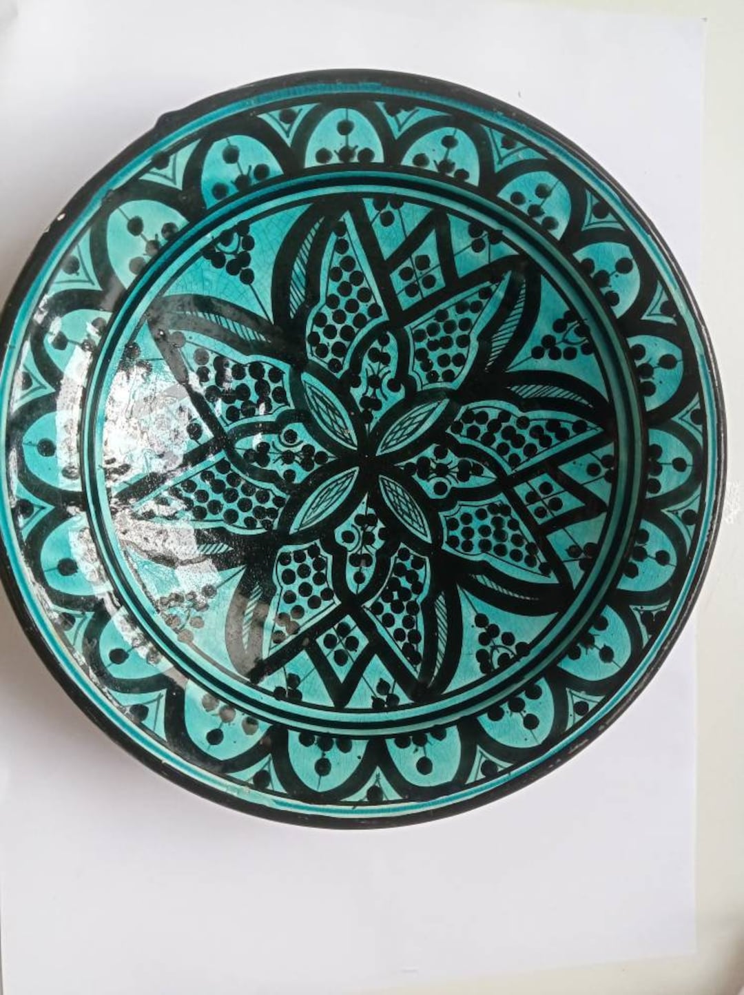 Grande assiette - Assiette arabe unique D 24 cm - Etsy France