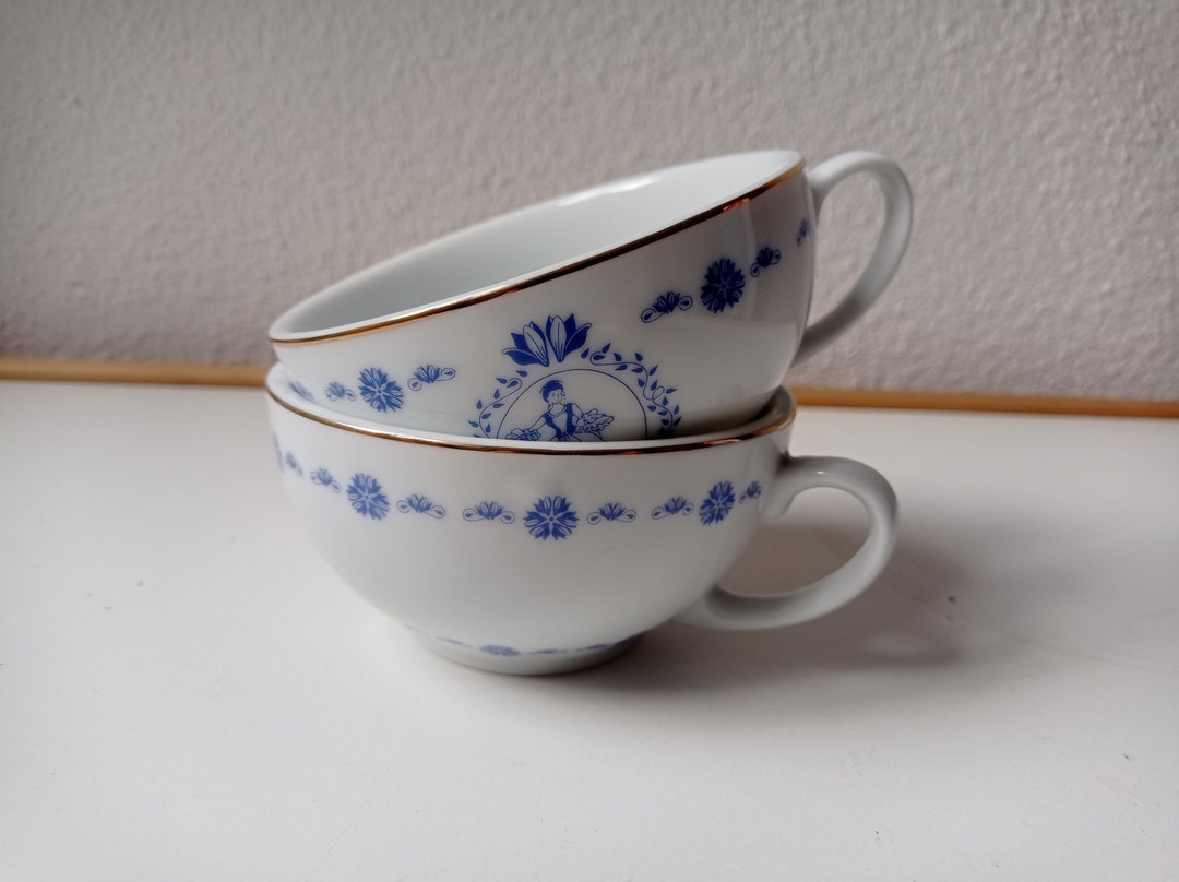 Large Porcelain Cups for a Couple-cip for Tea or Cacao -cup for Wife ...
