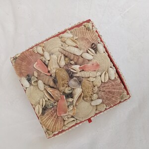 Antique Jewelry Box With Real Shell Decor-jewelry Box Shell Vintage and ...