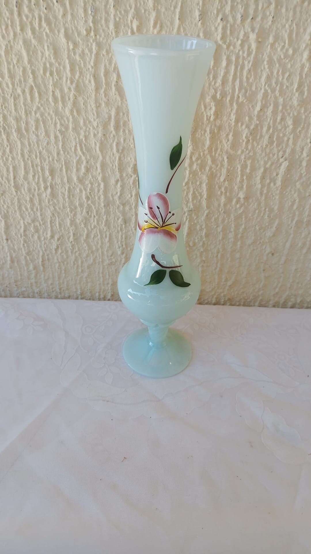 Vintage Opaline Glass Vases-vases-retro Blue Milk Glass Vase -french Italian Soft Pastel Vases ...