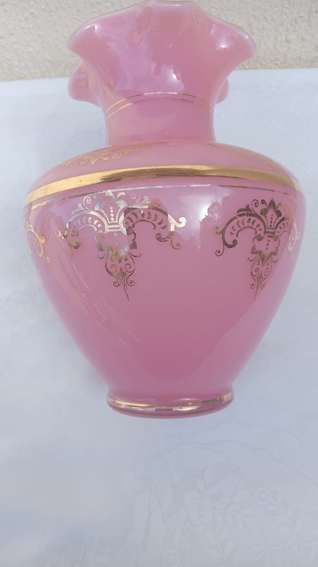 Vintage Opaline Glass Vases-vases-retro Blue Milk Glass Vase -french ...