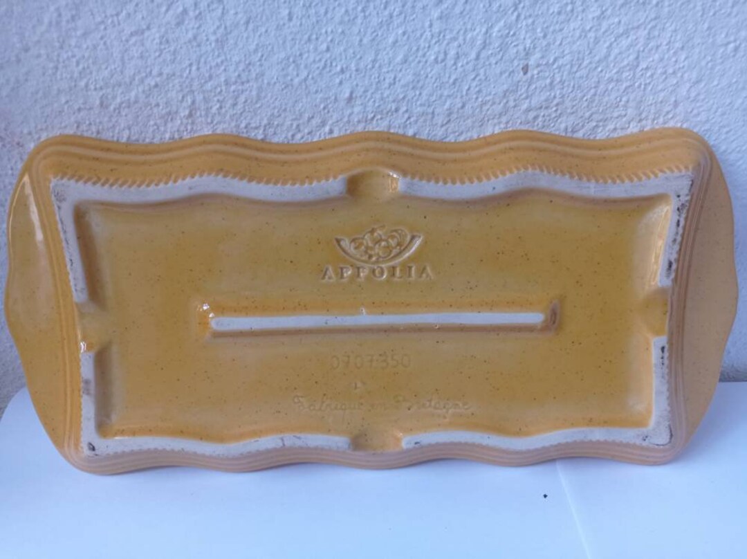 Magnificient Appolia Tournesol Pattern Ceramic Dish-french Studio Art ...