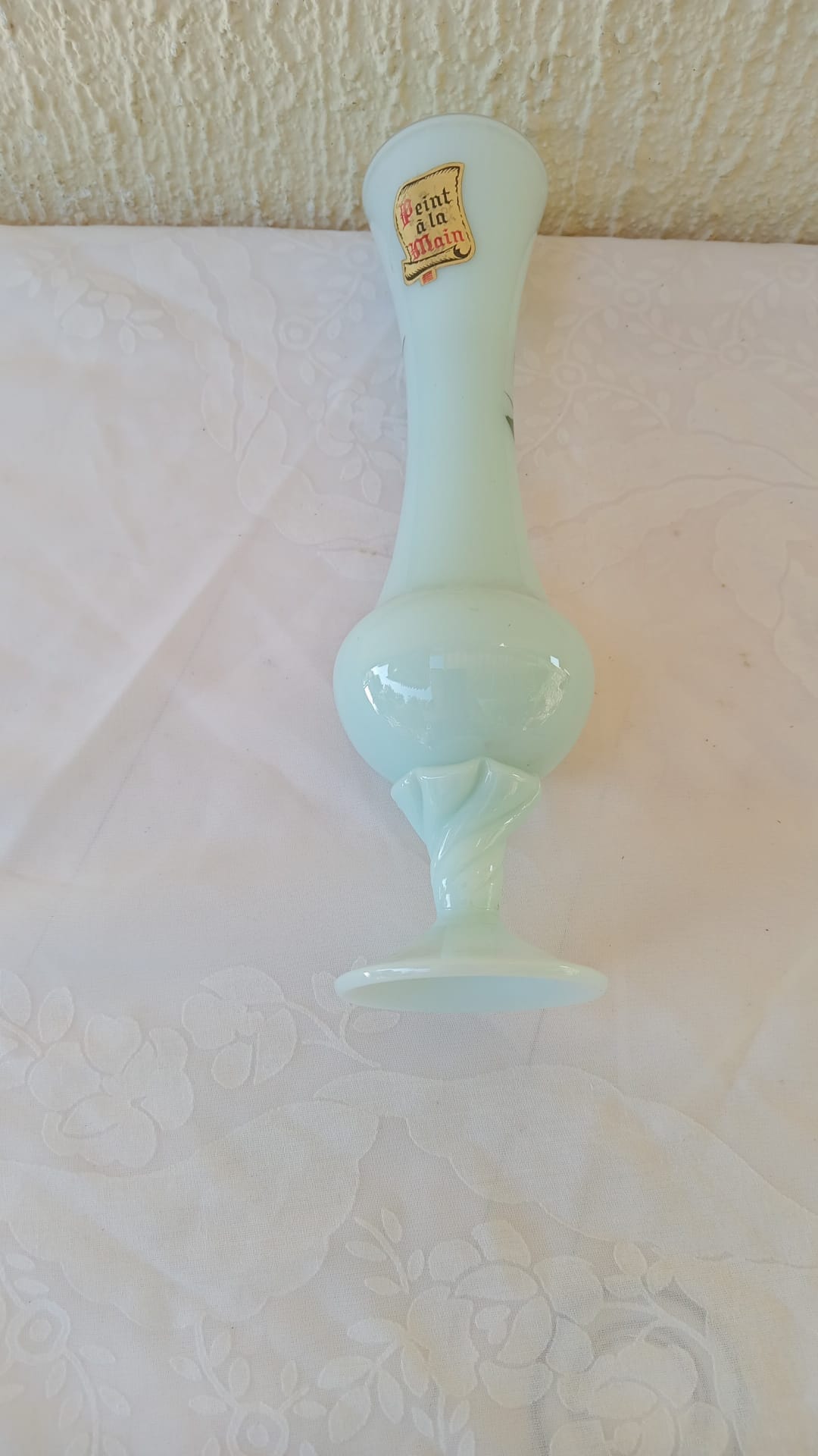 Vintage Opaline Glass Vases-vases-retro Blue Milk Glass Vase -french Italian Soft Pastel Vases ...