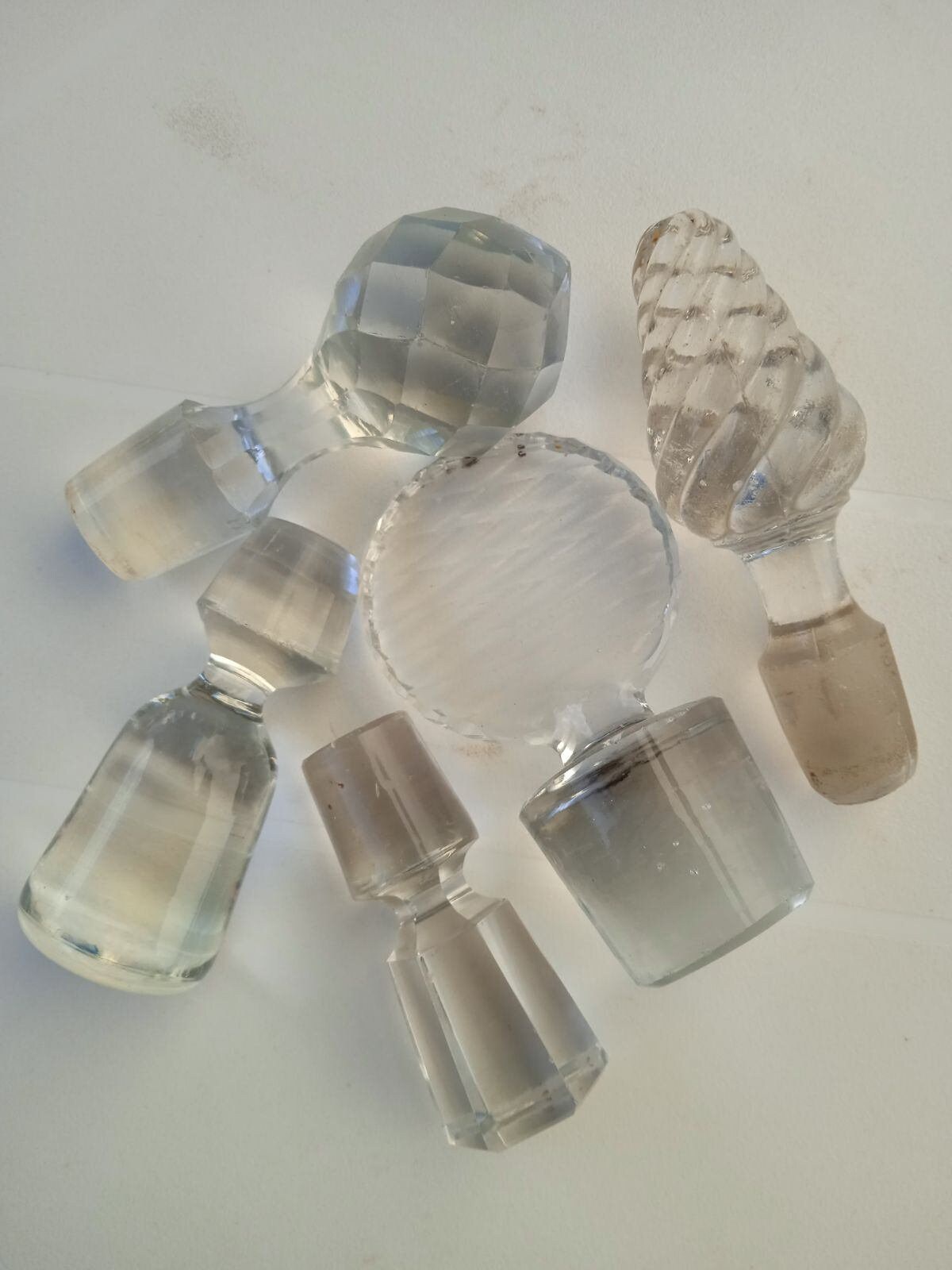 Set of 5 Special French Vintage Crystal Decanter Stoppers - Etsy