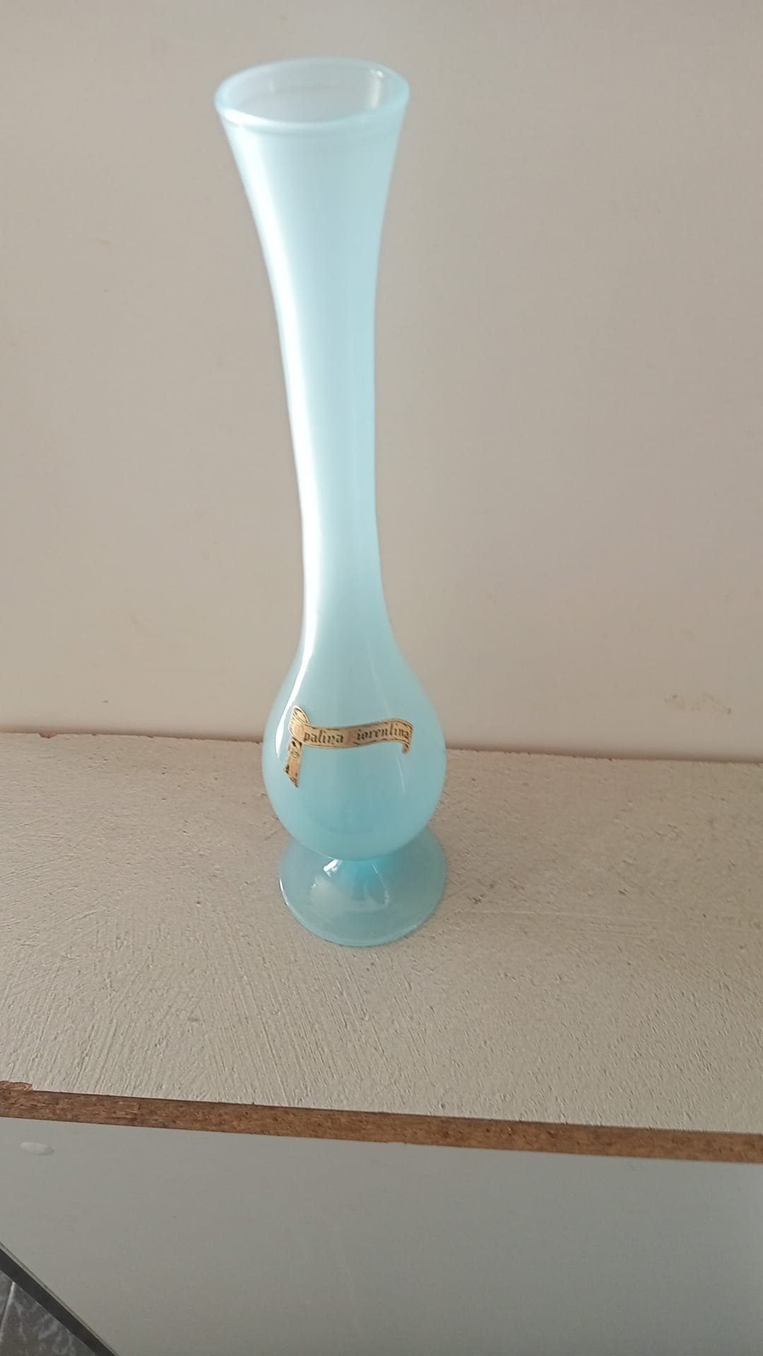 Vintage Opaline Glass Vases-vases-retro Blue Milk Glass Vase -french ...