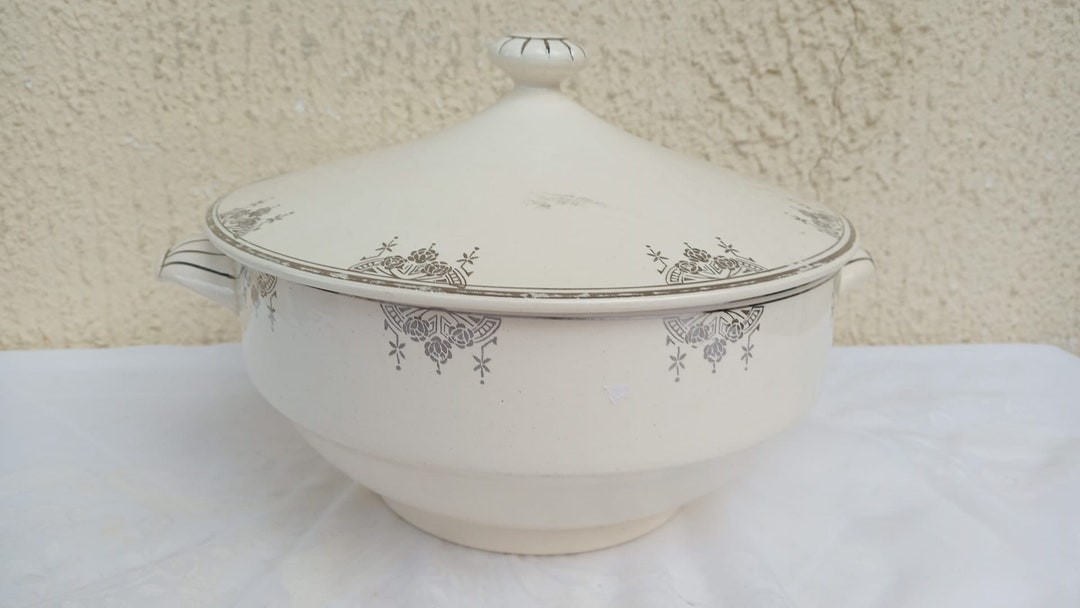 Antique Porcelain Tureen Soup Bowl-vintage German Porcelain-tureen ...