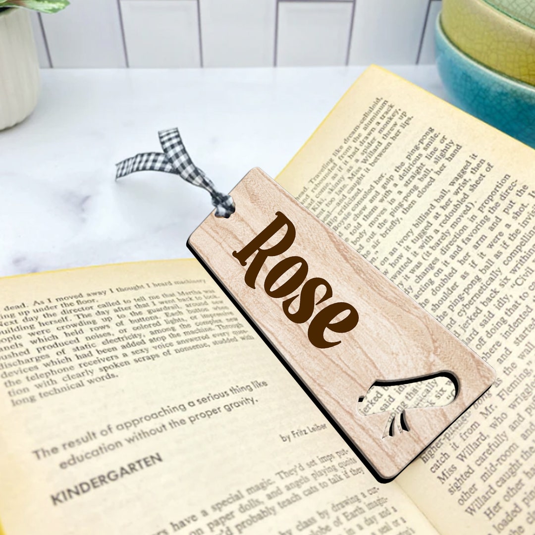 Personalised Wooden Bookmark Gift Idea, Any Name Student Incentive Gift ...