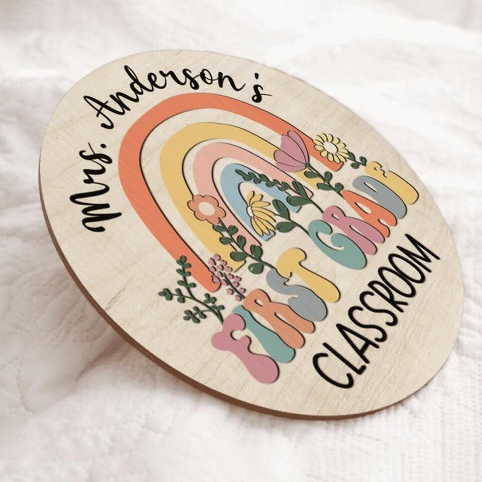 Personalized First Grade Classroom Sign, Custom Teacher Door Sign ...