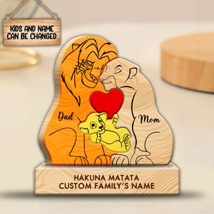 Father's Day Gift,wooden Carved Lion Puzzles, All Family Members ...