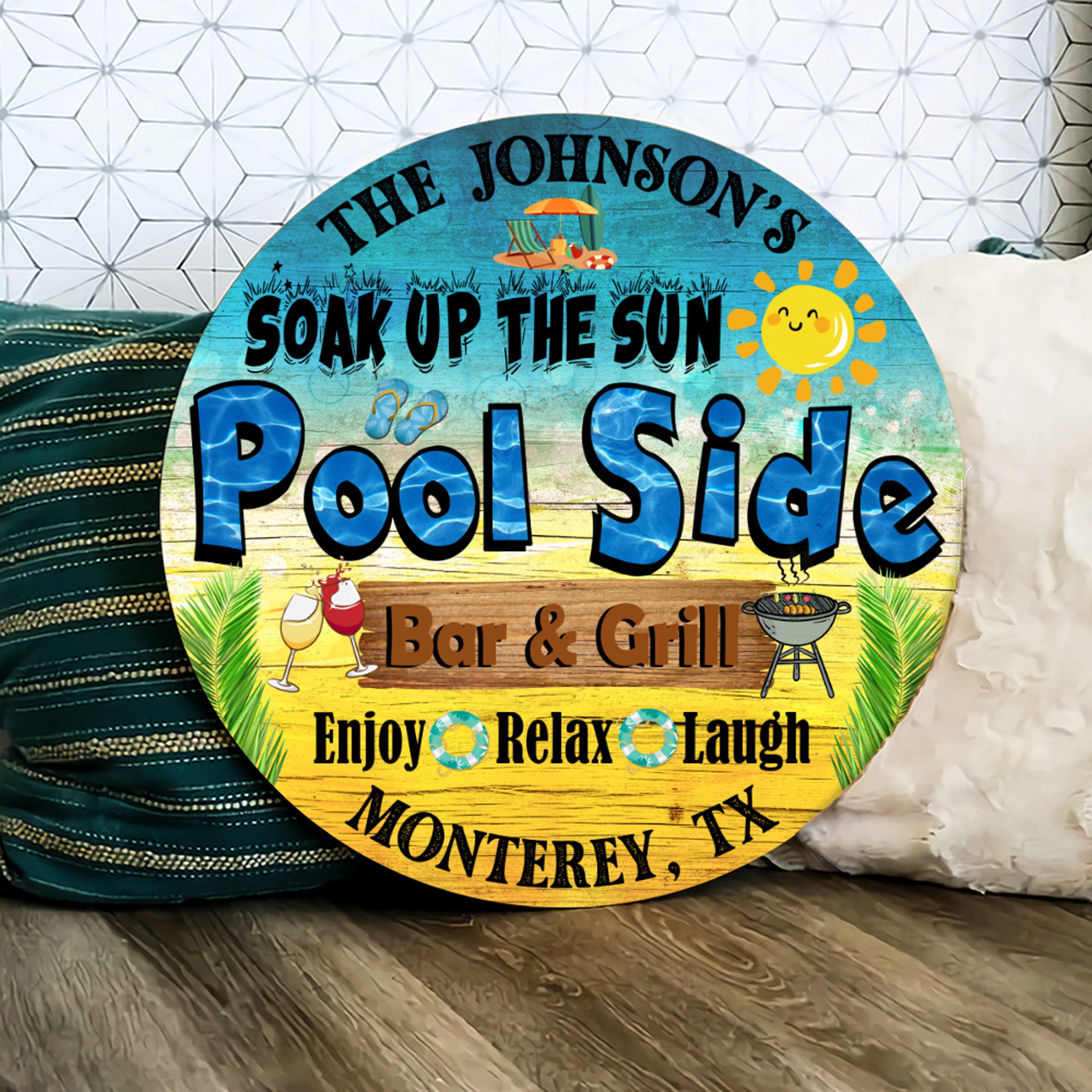 Personalized Wooden Pool Signs Funny Pool Signs Custom - Etsy