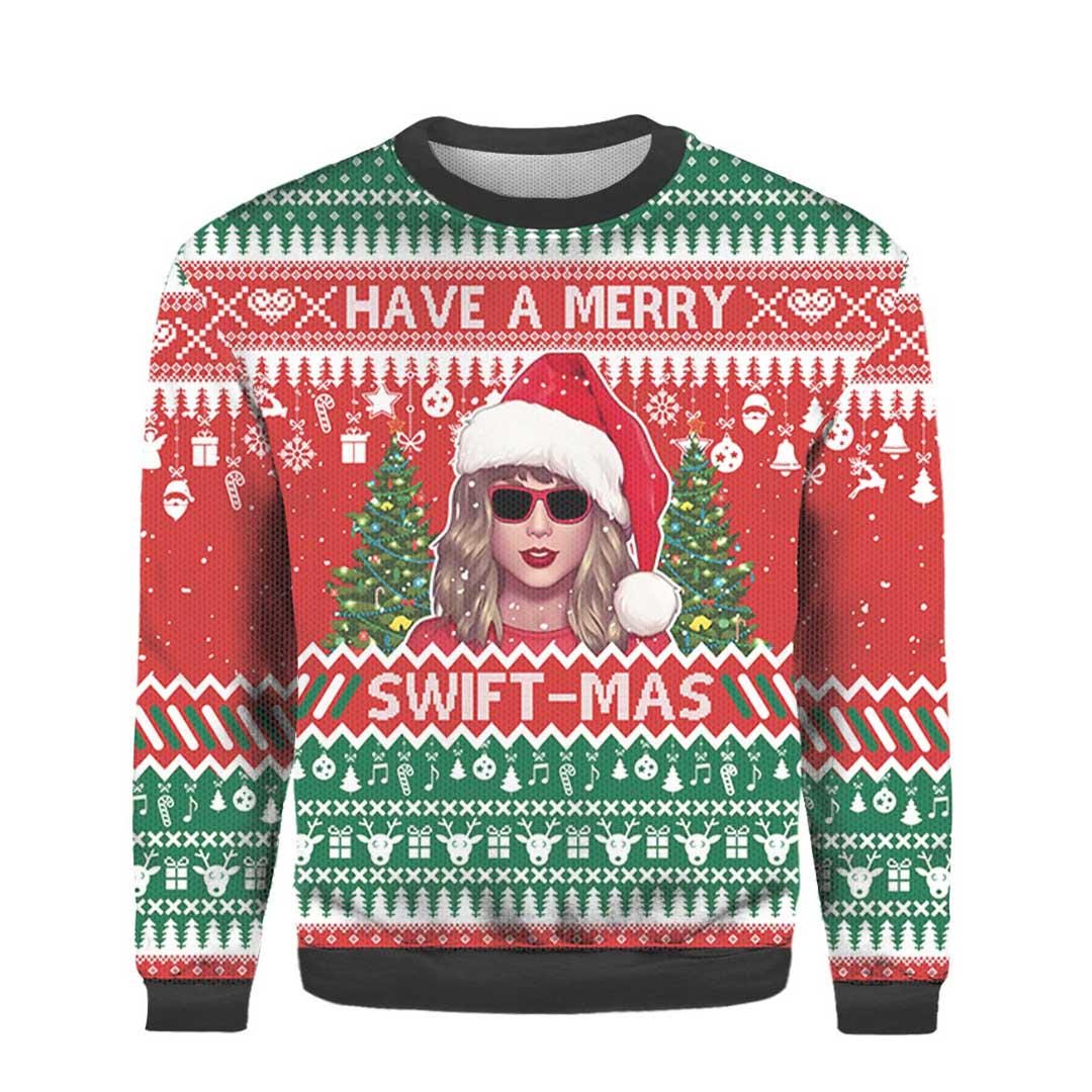Have A Merry Swiftmas Ugly Sweater Knitted, Christmas Ugly Sweater, 3D ...