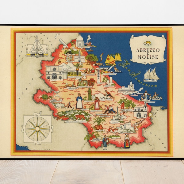 Pdf Map of Italy - Etsy