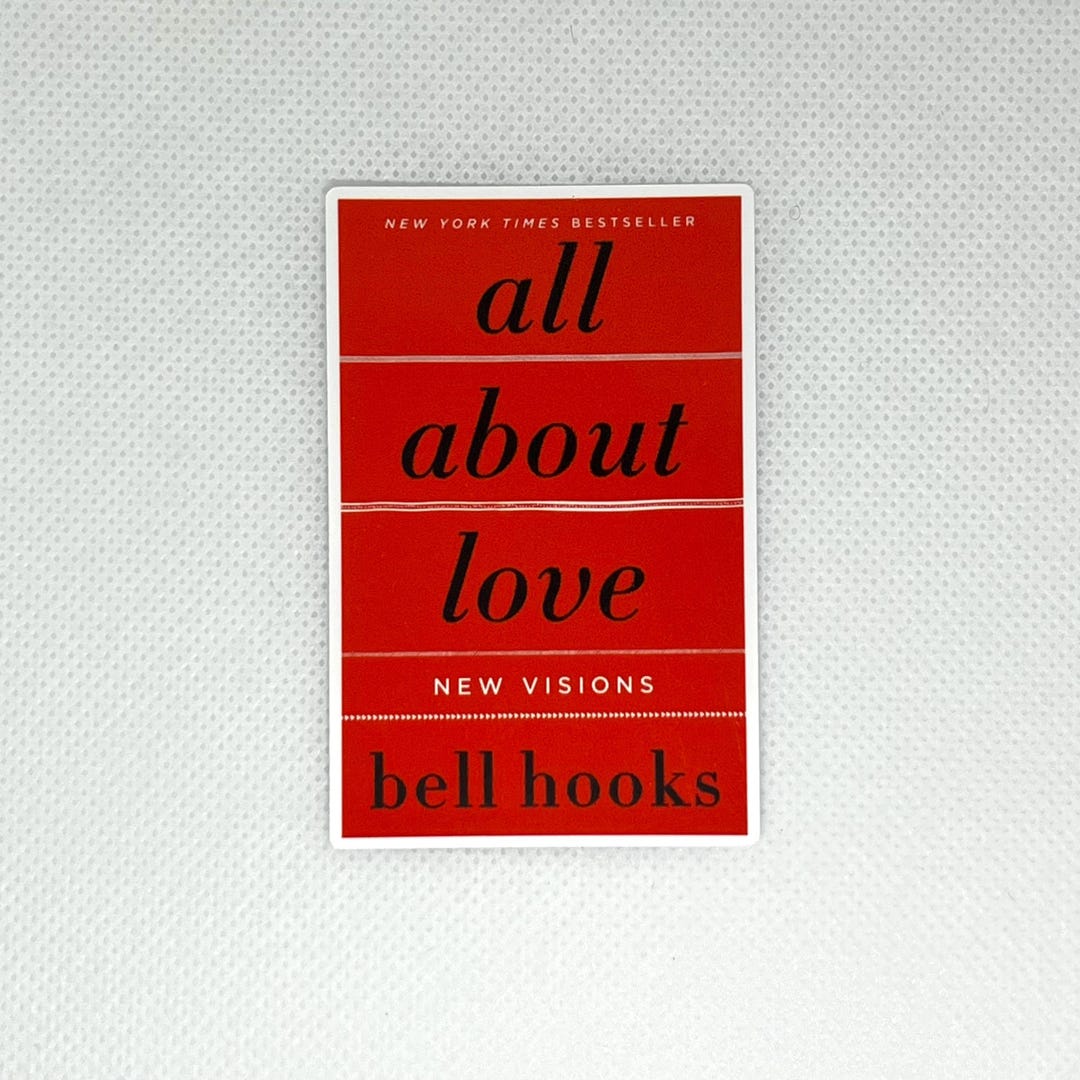 All About Love by Bell Hooks Book Cover Kiss-cut Sticker in Glitter or ...