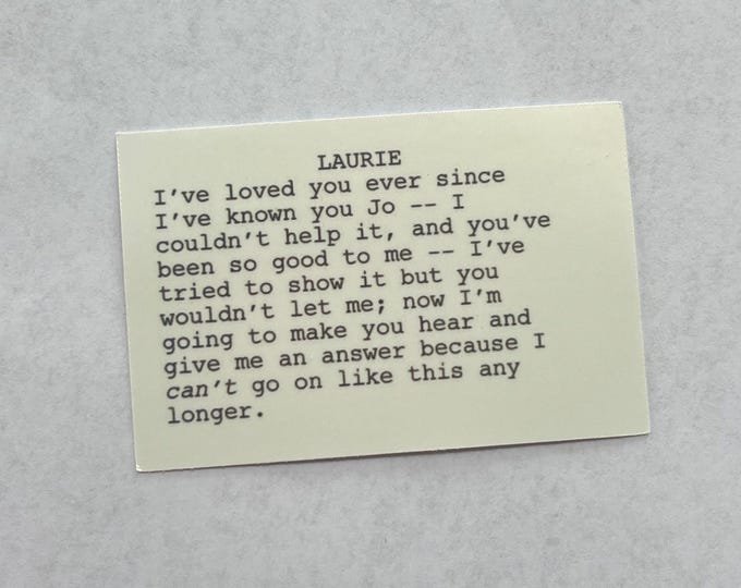 Little Women Laurie and Jo Proposal: “i’ve Loved You Ever Since I’ve ...