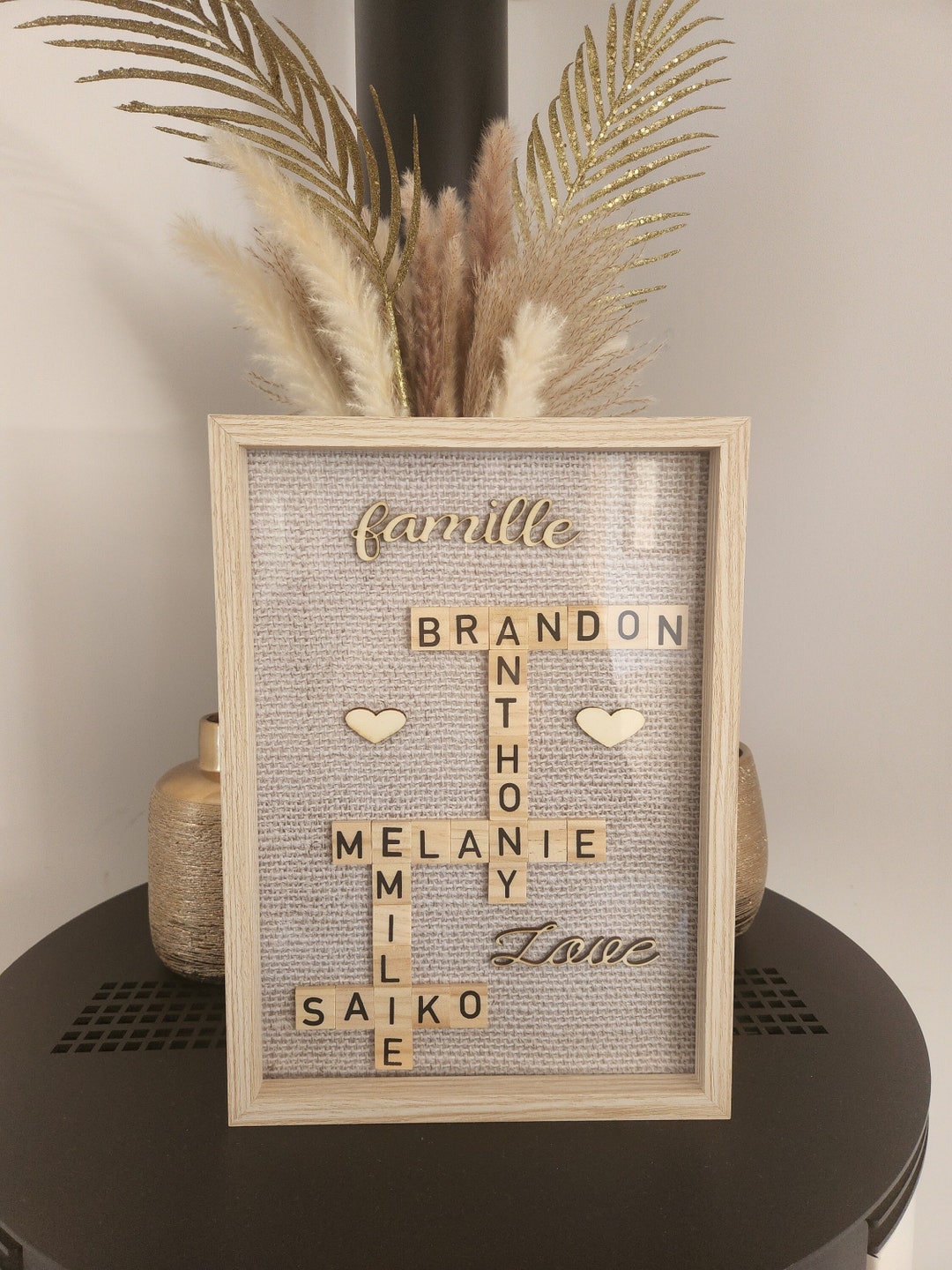 Tableau personnalisé Scrabble famille cadeau cadre - Etsy France
