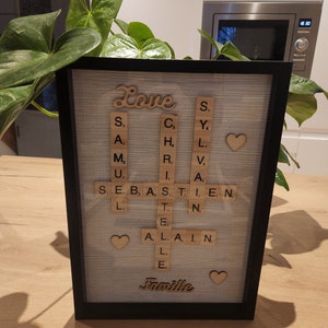 Tableau personnalisé Scrabble famille cadeau cadre - Etsy France