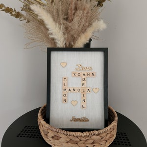 Tableau personnalisé Scrabble famille cadeau cadre - Etsy France