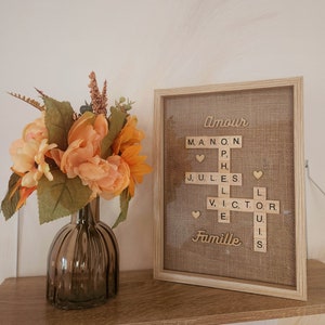 Tableau personnalisé Scrabble famille cadeau cadre - Etsy France