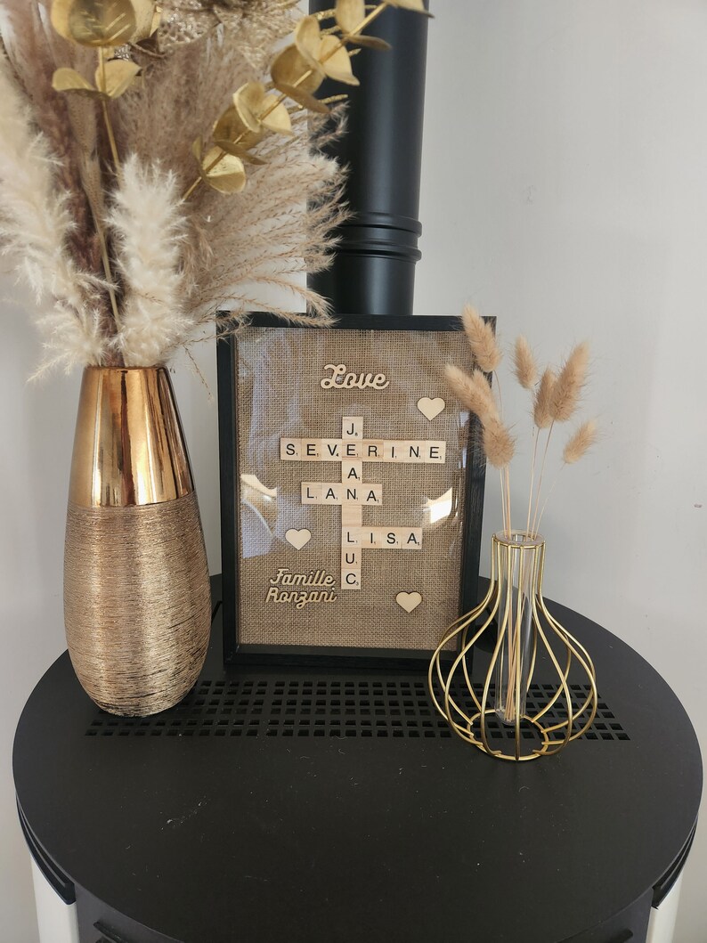 Tableau personnalisé Scrabble famille cadeau cadre - Etsy France