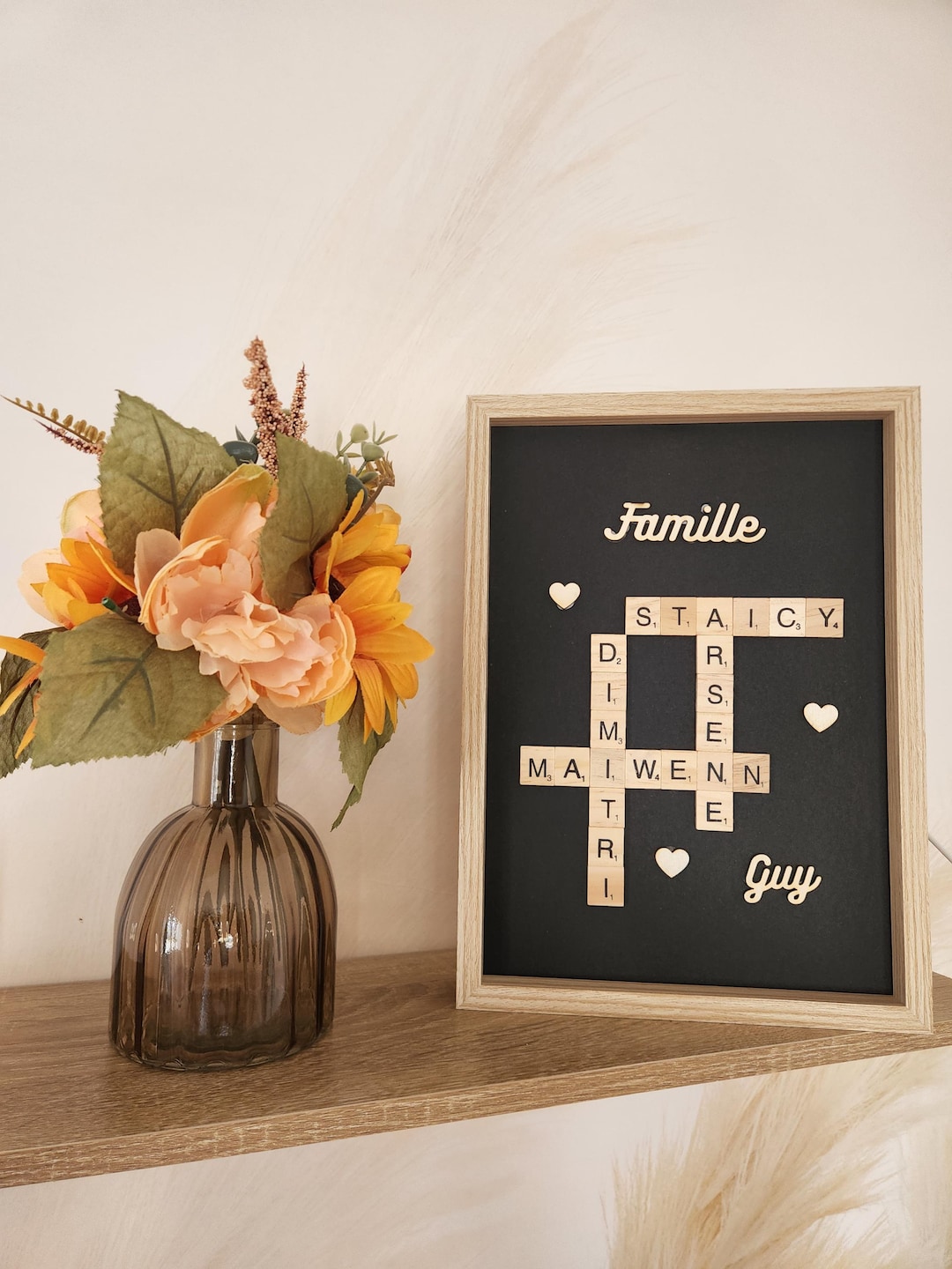 Tableau personnalisé Scrabble famille cadeau cadre - Etsy France