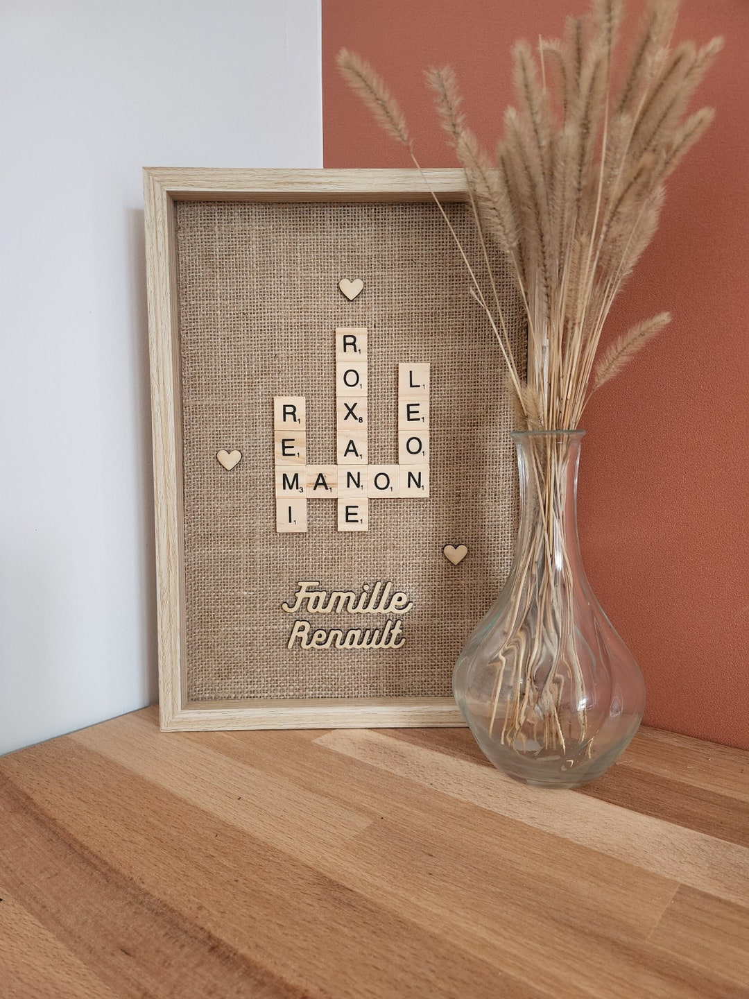 Tableau personnalisé Scrabble famille cadeau cadre - Etsy France
