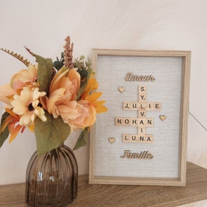 Tableau personnalisé Scrabble famille cadeau cadre - Etsy France