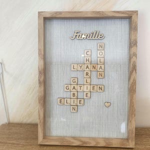Tableau personnalisé Scrabble famille cadeau cadre - Etsy France