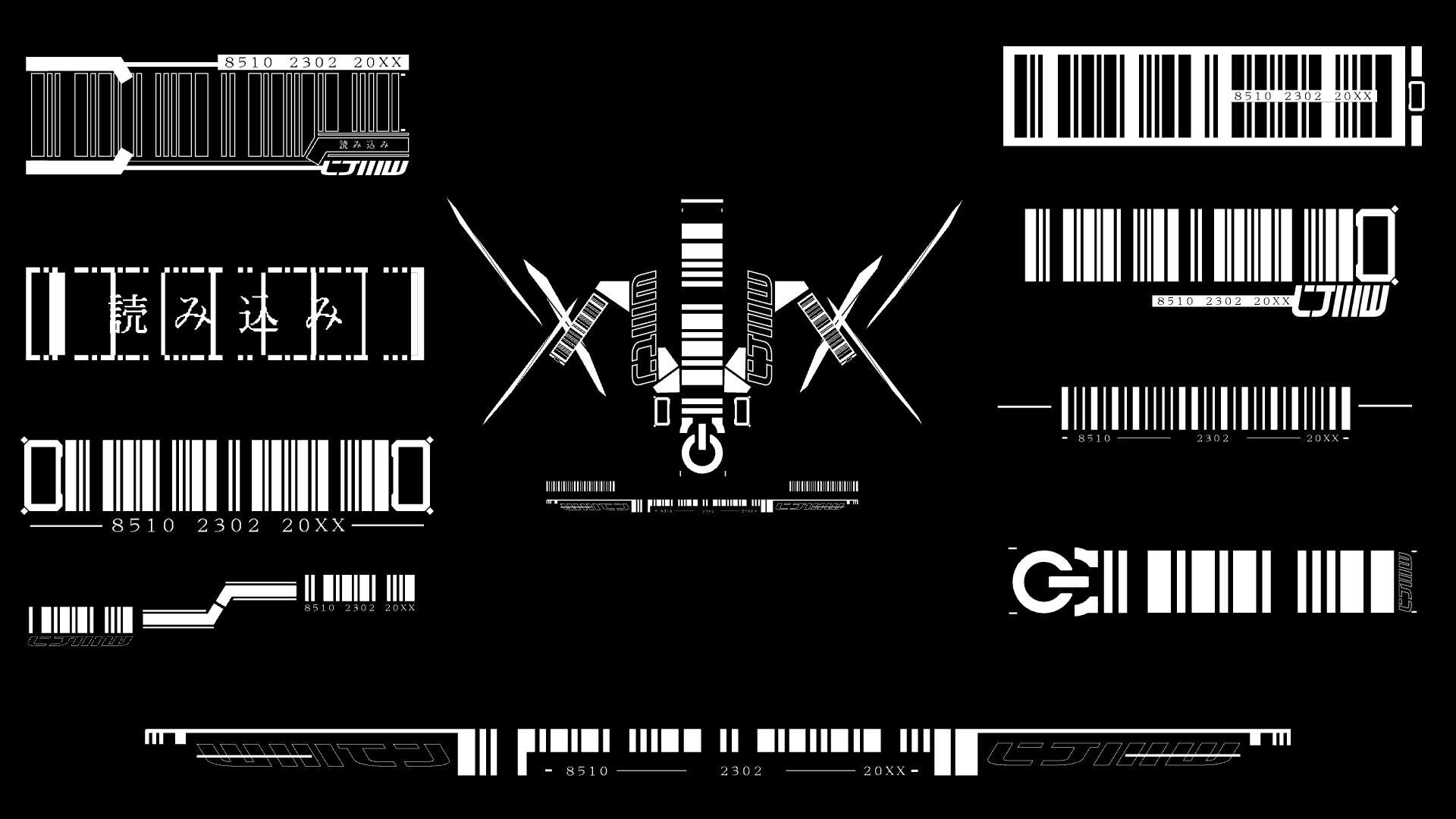 A Collection of 10 Cyberpunk Barcode Materials commercial Use Permittedy3kpng - Etsy
