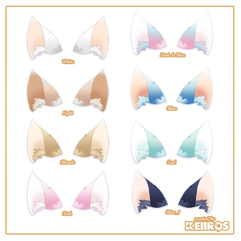 Cat Ear Vtuber Assets - Etsy