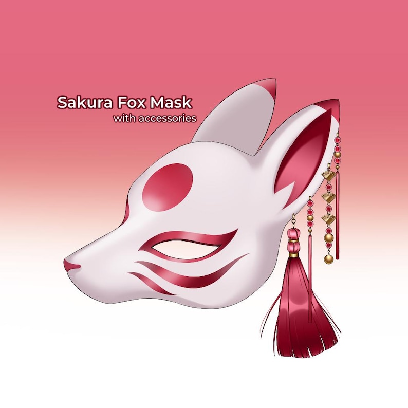Vtuber Assets Fox Mask - Etsy