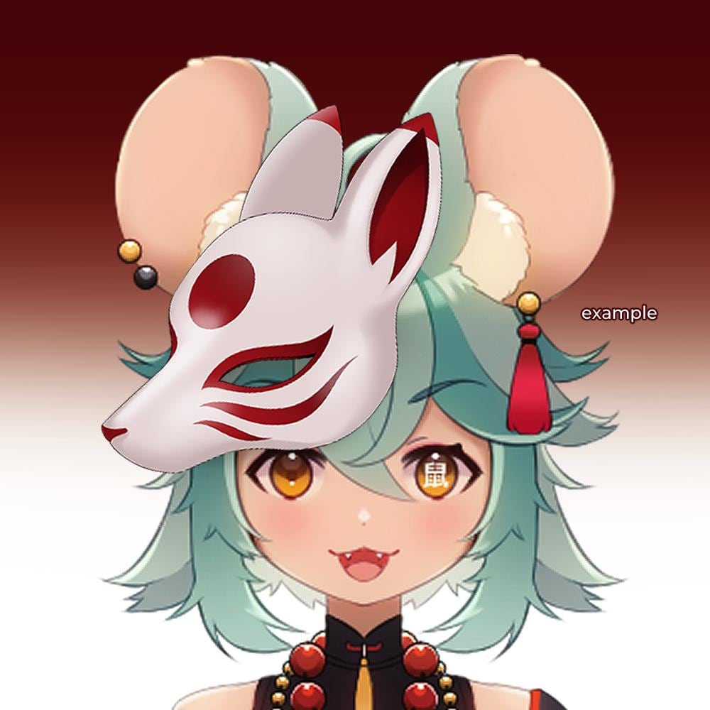 Vtuber Assets Fox Mask - Etsy