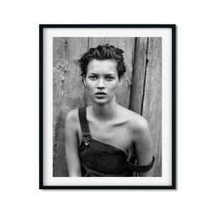 Kate Moss Iconic Portrait by Peter Lindbergh, Black and White Poster ...