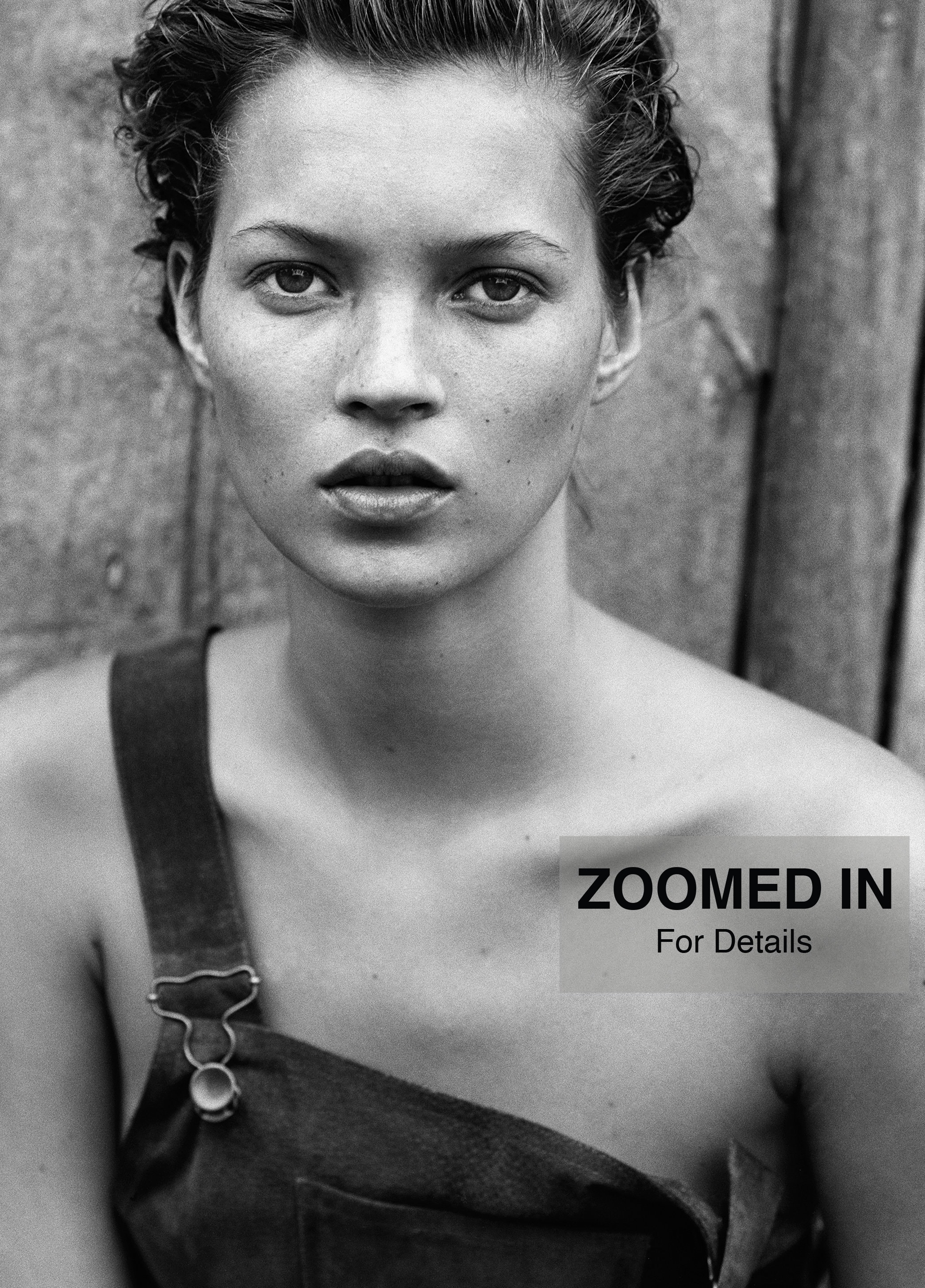 Kate Moss Iconic Portrait by Peter Lindbergh, Black and White Poster ...