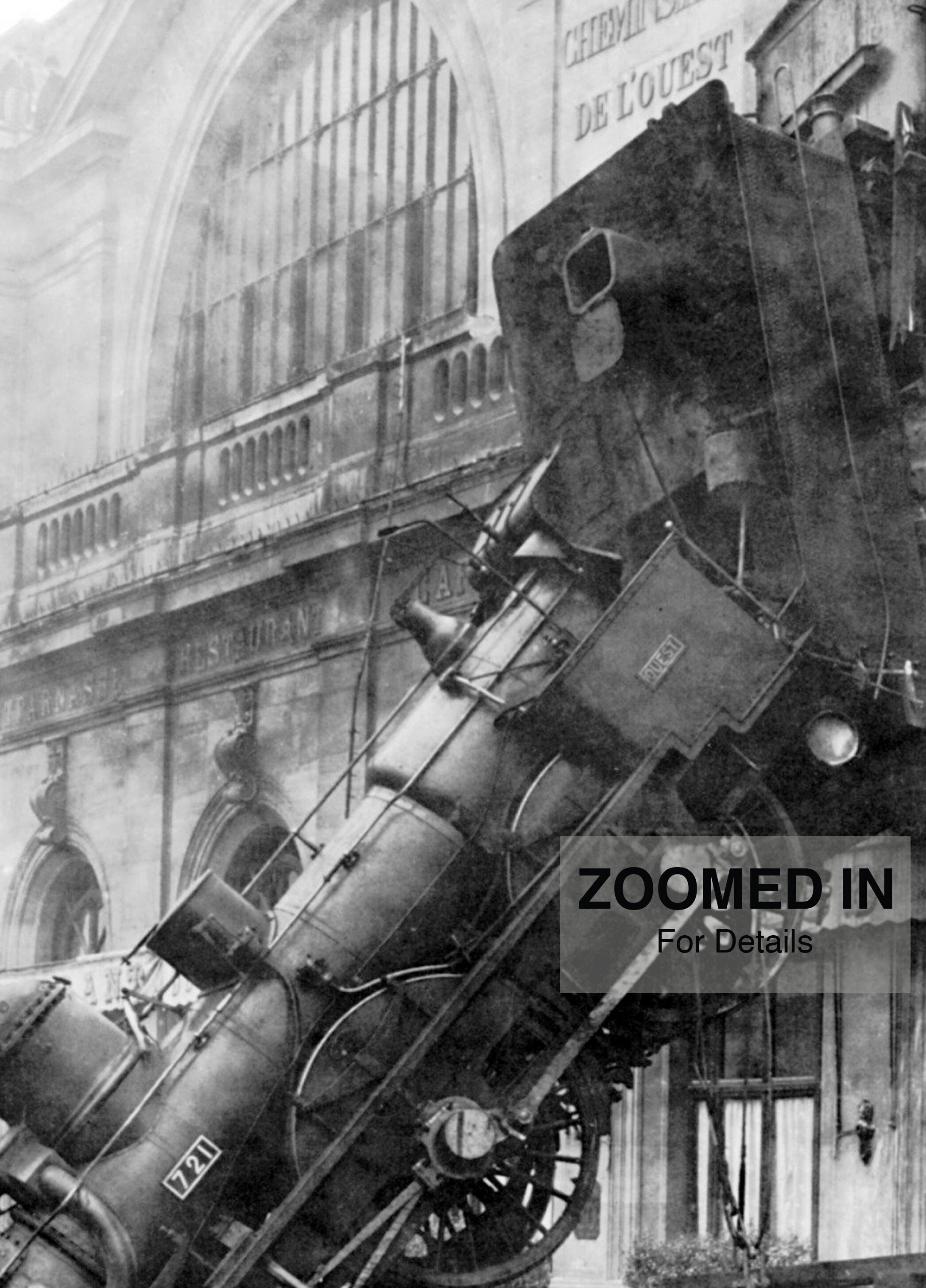 Train Wreck at Montparnasse Station Print, Paris, France, 1895 Vintage ...