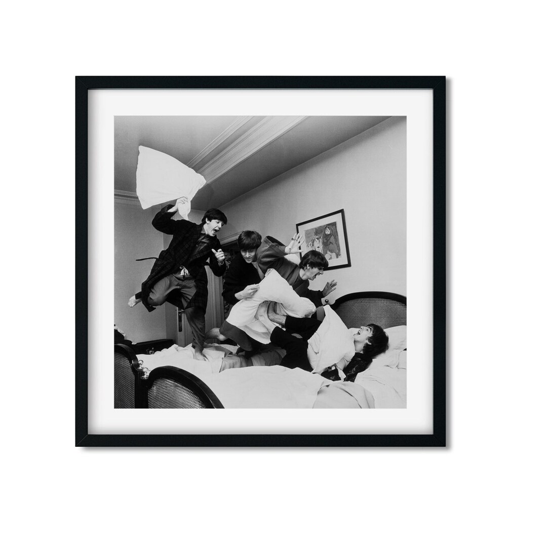 The Beatles Pillow Fight Photo, Black and White Photo, Vintage Print ...