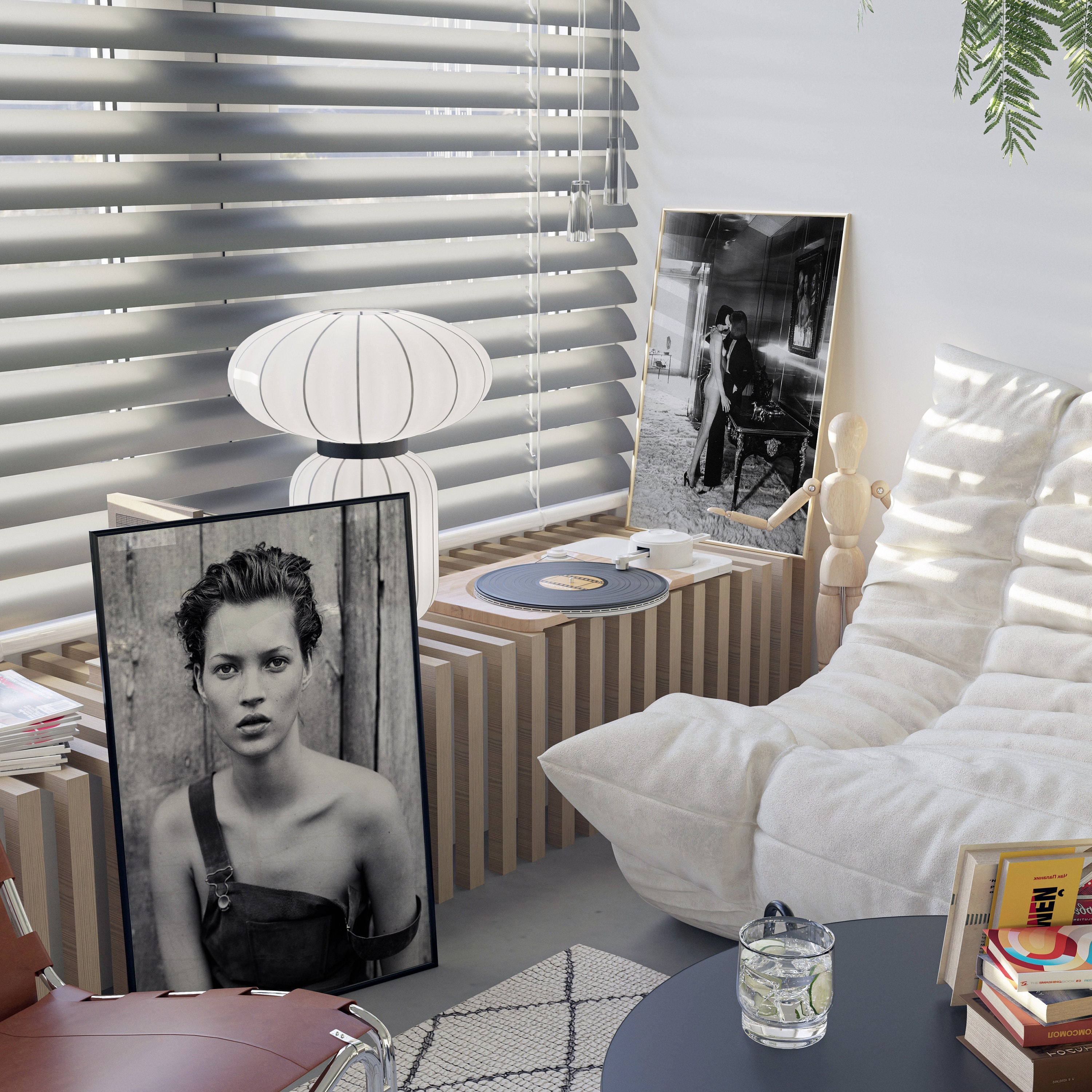 Kate Moss Iconic Portrait by Peter Lindbergh, Black and White Poster ...