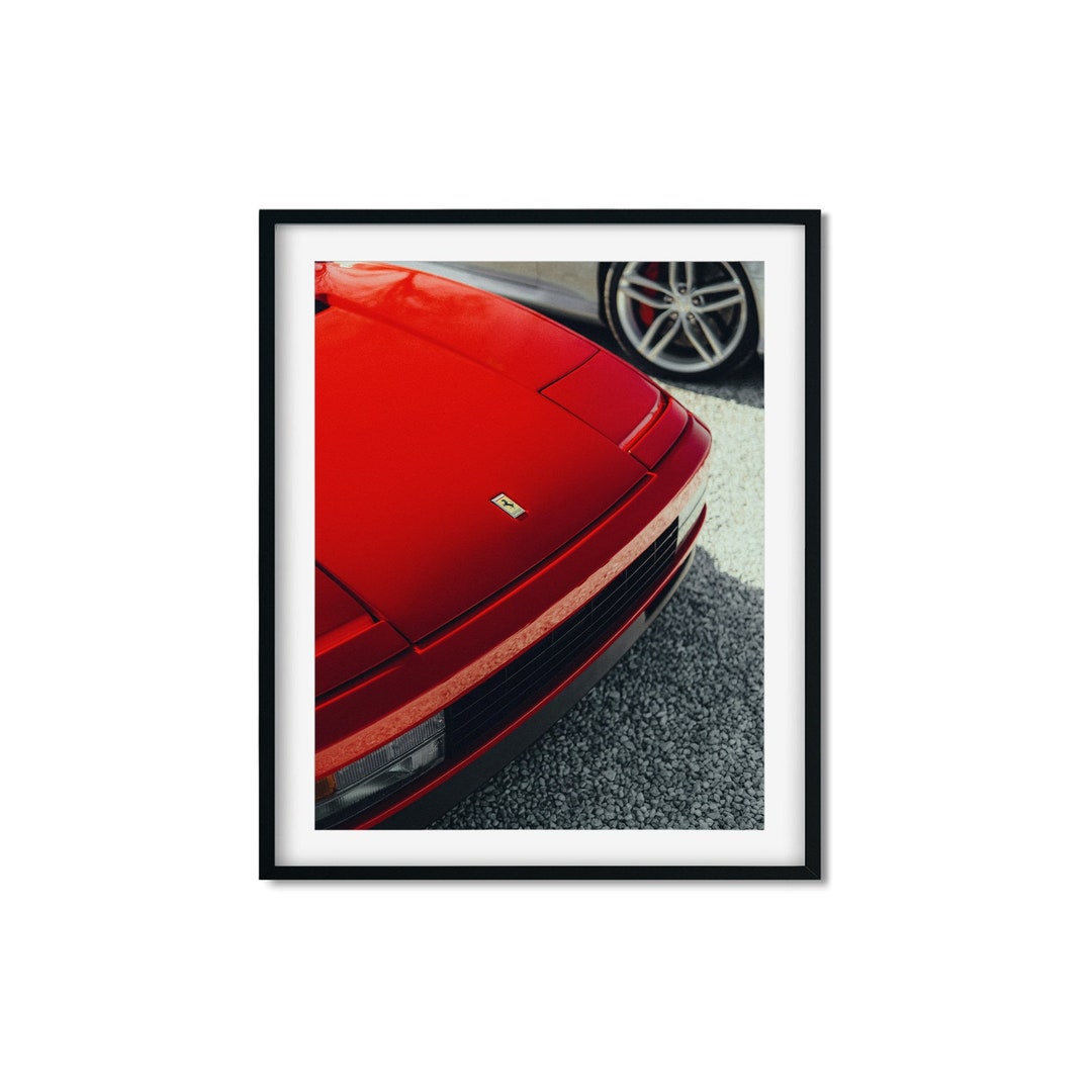 Ferrari Testarossa Photo Poster Print Red Ferrari Car Photo - Etsy